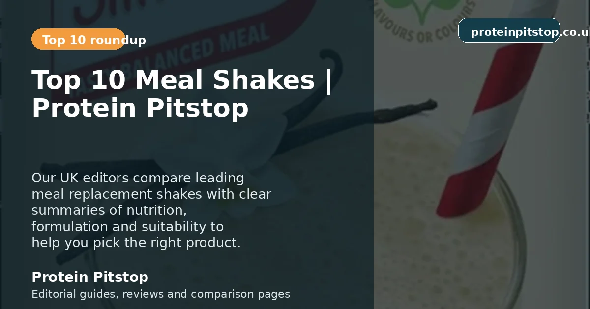 Top 10 Meal Replacement Shakes UK | Protein Pitstop