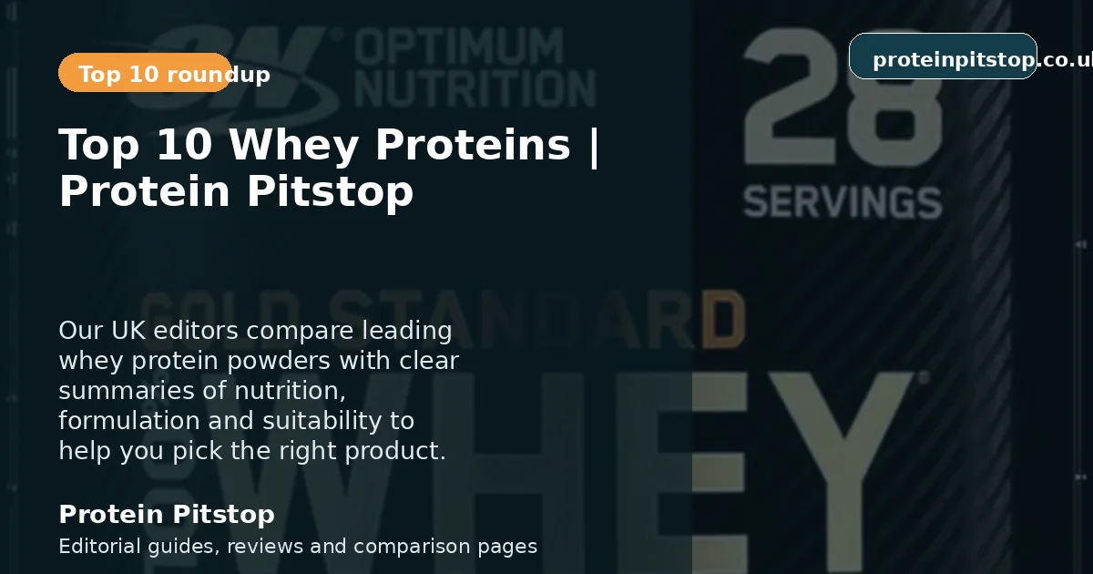 Top 10 Whey Proteins | Protein Pitstop